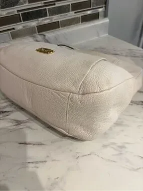 Michael Kors | Bags | Michael Kors Genuine Pebbled Leather Bag White ...
